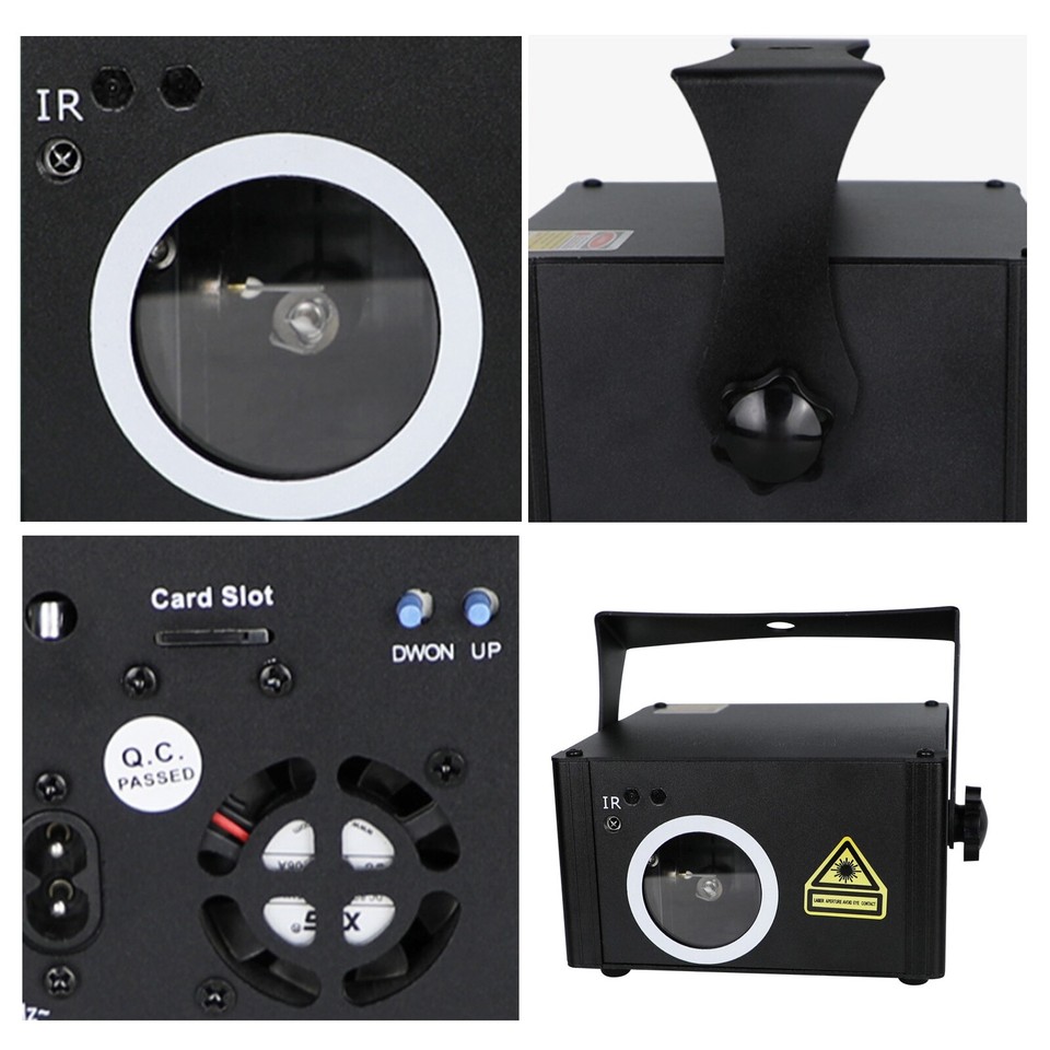 500mW DMX-512 TF Card Animation Laser Projector DJ Disco Xmas Stage ...