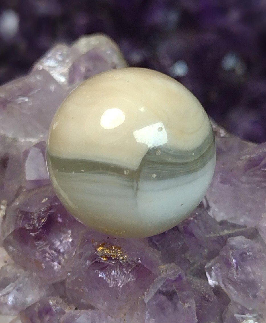 Tan Nude Color Phantom Conqueror Vitro Agate Patch Vintage Marbles .63 ...