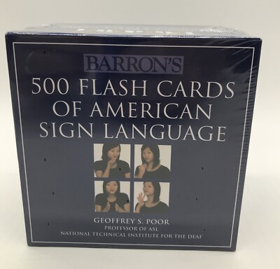 Barron's 500 Flash Cards of American Sign Language (Cards)-Sealed ...
