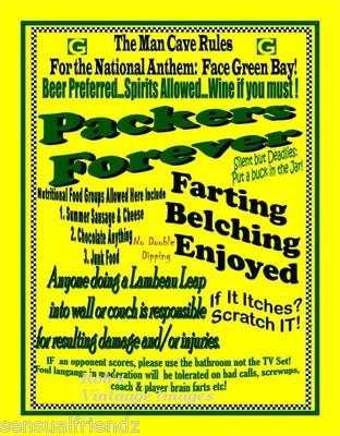 Green Bay Packers Forever Man Cave Sign Poster NFL Football | eBay