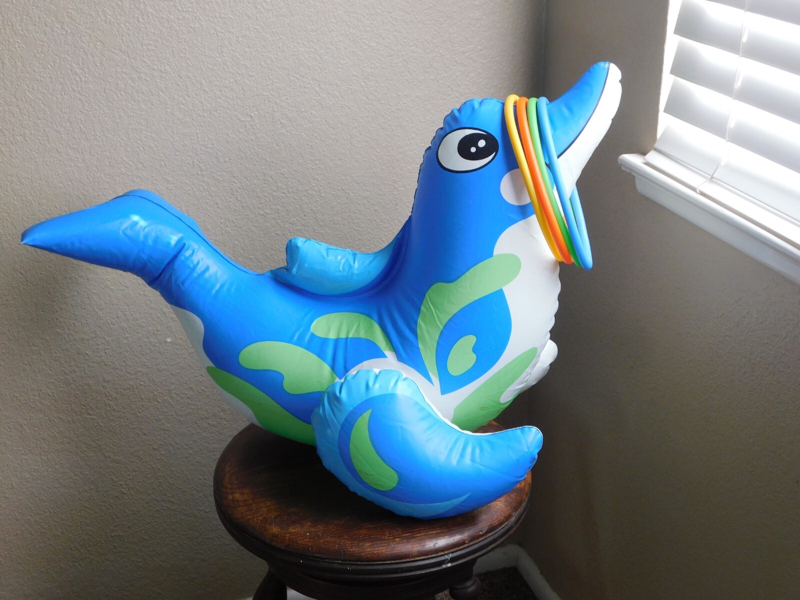 INTEX THE WET SET BABY DOLPHIN RING TOSS SET 28" INFLATABLE VTG '93 ...