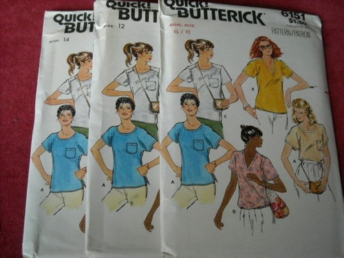 🌼 UNCIRCULATED 1979 BUTTERICK #6151-LADIES (4 STYLE) RETRO TOP PATTERN ...