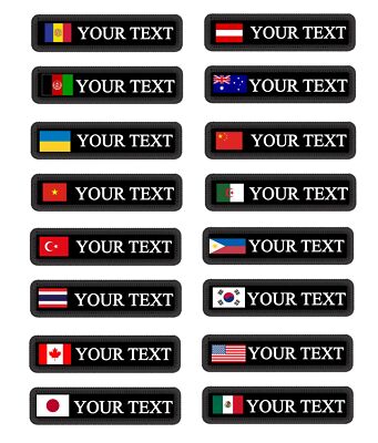Customised Tags Name with Flag - Poland Portugal Romania Scotland ...