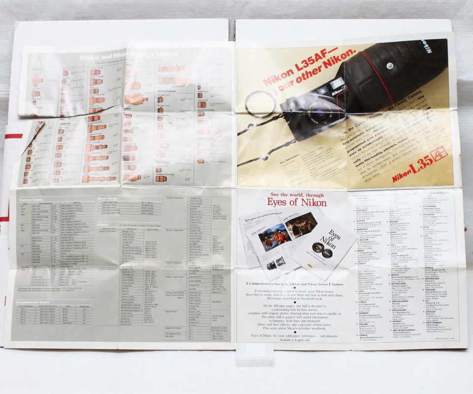 The Nikon System Poster Product Guide Chart Nippon Kogaku | eBay UK