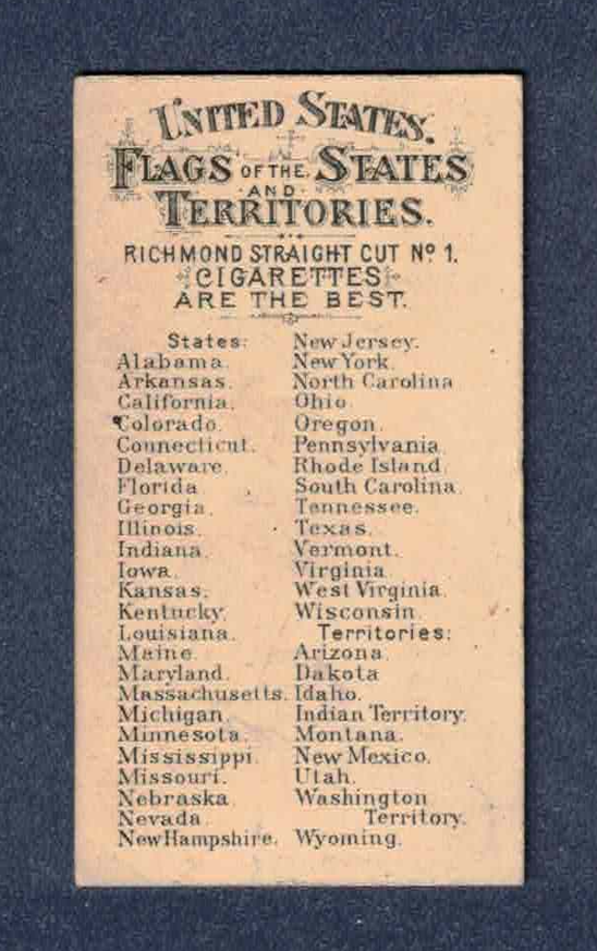 ILLINOIS 1888 N11 Allen & Ginter Flags Of States & Territories | eBay