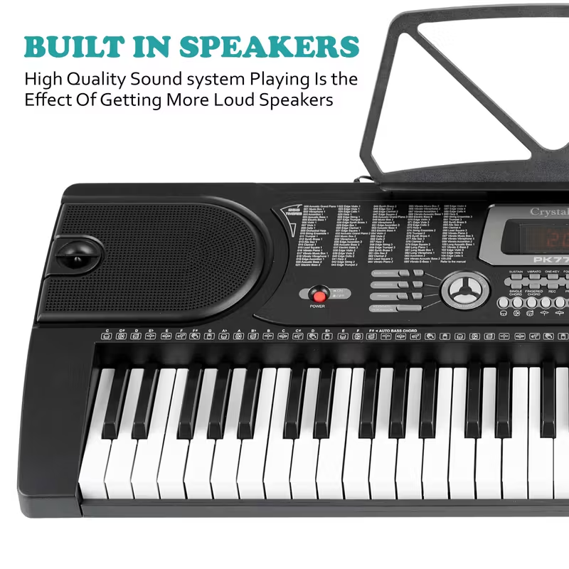 61 Key Keyboard Piano Digital Electric with Microphone Teaching Demo ...