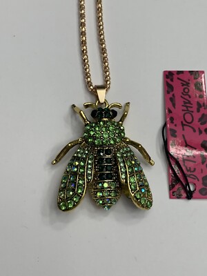 GREEN MULTICOLOR FLYING INSECT BUG NECKLACE-BJ745 | eBay