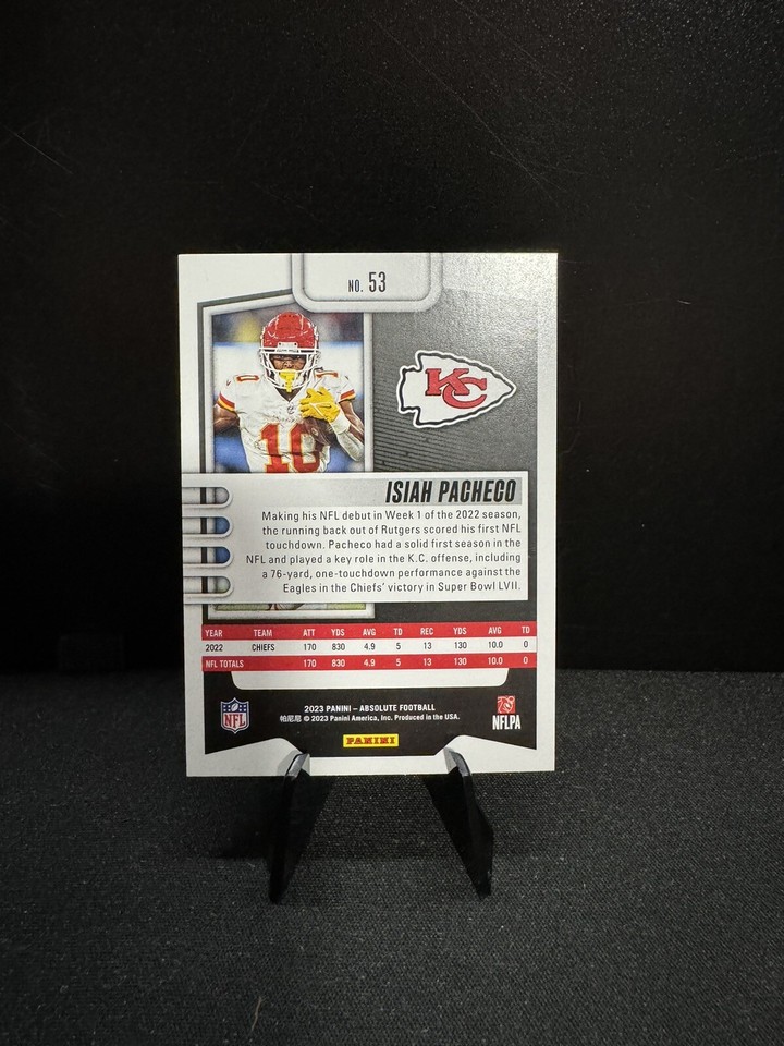 2023 PANINI ISIAH PACHECO ABSOLUTE BASE #53 KANSAS CITY CHIEFS | eBay