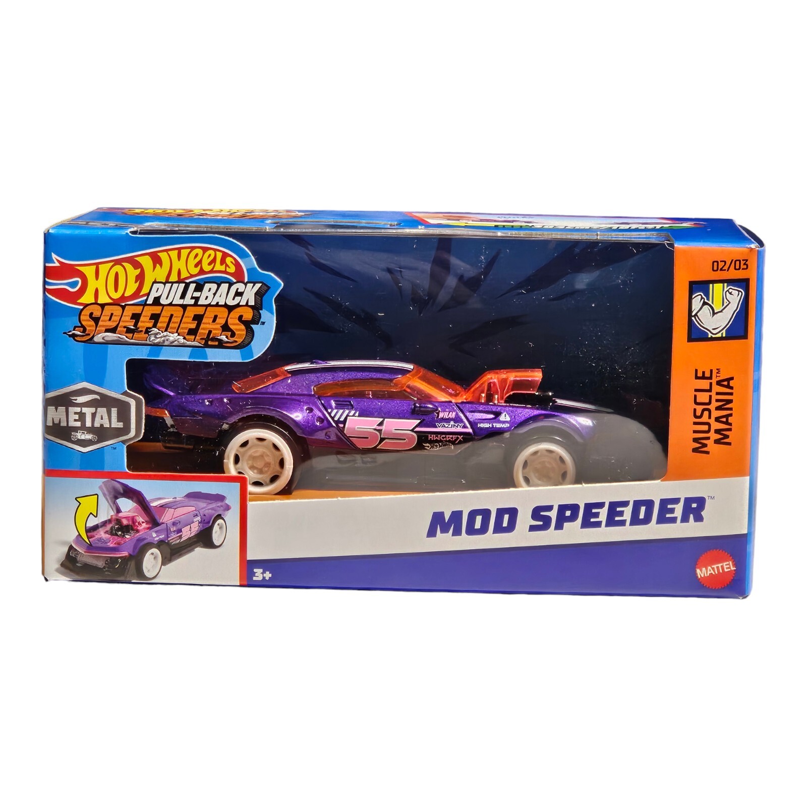 Hot Wheels 2024 Pullback Speeders Muscle Mania MOD SPEEDER 1:43 New | eBay