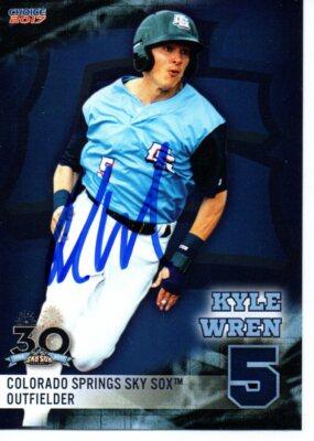 Kyle Wren 2017 Colorado Springs Sky Sox Signed Card | eBay