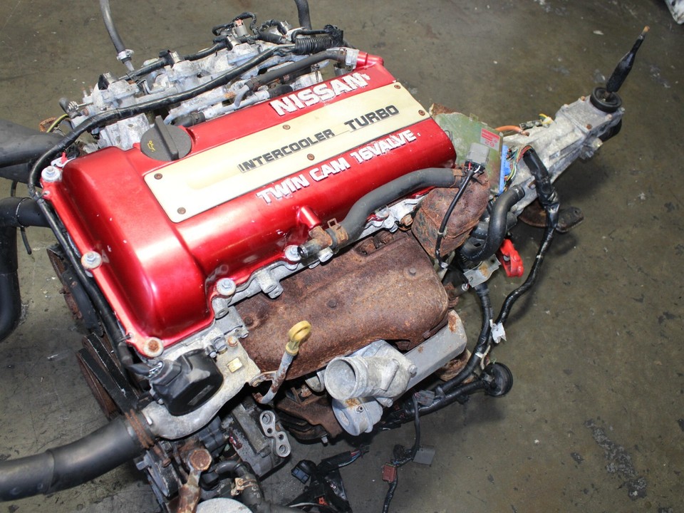 JDM Nissan SR20DET SR20 2.0L Turbo Engine & 5 Speed M/T 180SX 200SX S13 ...