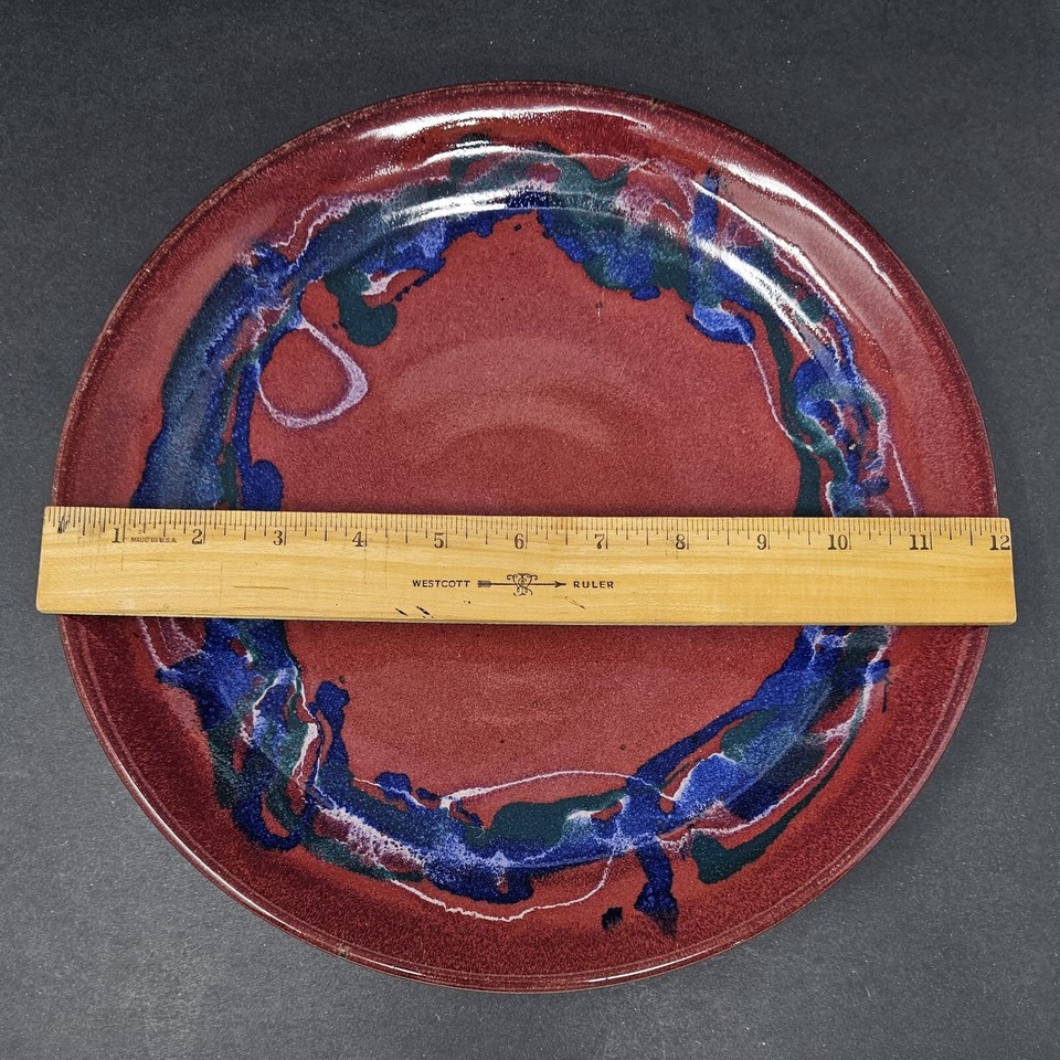 Set Of 3 Signed Zappa Pottery Heavy Stoneware 12" Dinner Plates | eBay