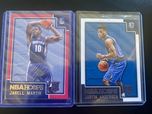 2015-16 nba hoops red border jarell Martin #174/299 & Justin Anderson ...