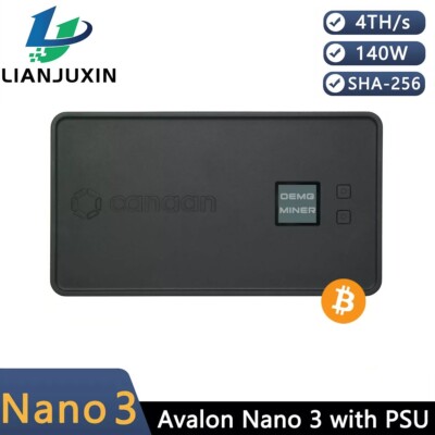 Canaan Avalon Nano 3 Bitcoin Miner 140W Home Quiet Asic Miner with PSU ...