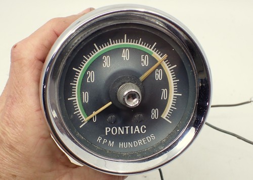 Pontiac 8,000 RPM Tachometer OEM 65-66 Fullsize GM Muscle Car RPM Gauge ...