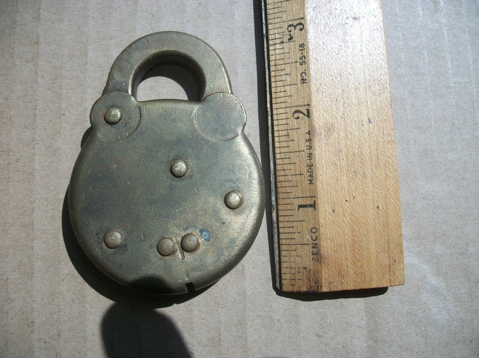 Vintage Brass Street Letter Box Lock MV Padlock NO KEY | eBay