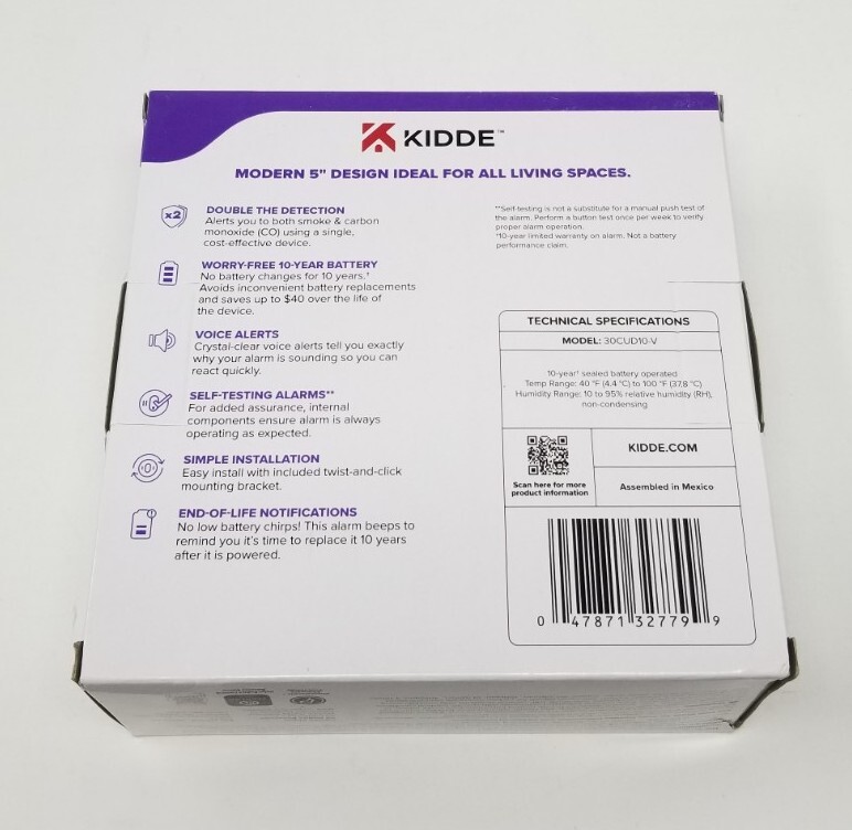 New Kidde Detect Smoke + Carbon Monoxide Alarm 10-Year Battery 30CUD10 ...