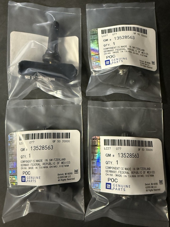 4 GM TIRE PRESSURE SENSORS OEM TPMS 2020-2024 Silverado Sierra 2500 ...