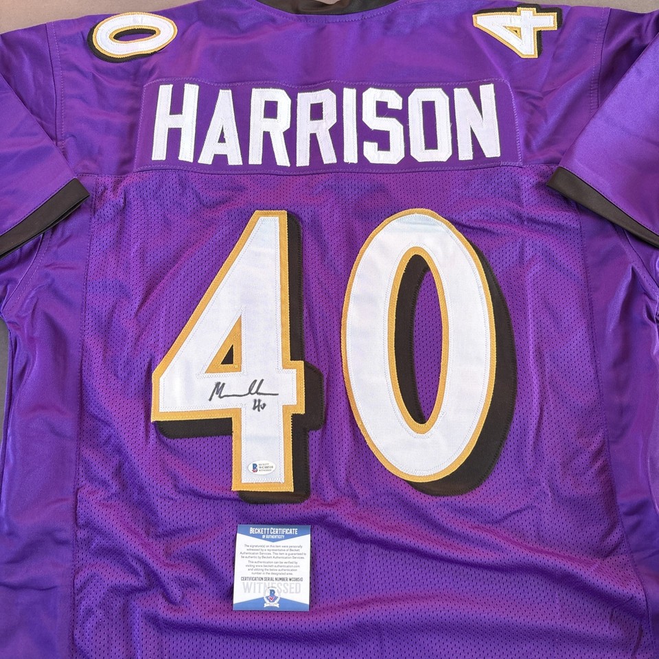 Malik Harrison Autographed Signed XL Custom Ravens Jersey-Beckett ...