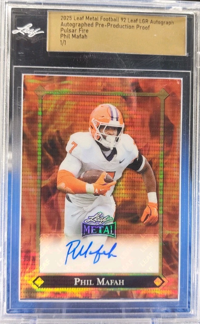Phil Mafah Auto 1/1 RC - Cowboys RB - 2025 Leaf | eBay
