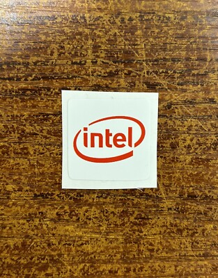 1x Red Intel Desktop / Laptop Sticker Label (NEW) | eBay