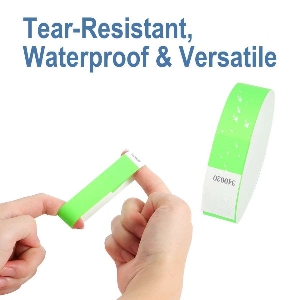 100Pcs Waterproof Hand Bands Neon Wrist Bands for Events Concert ...