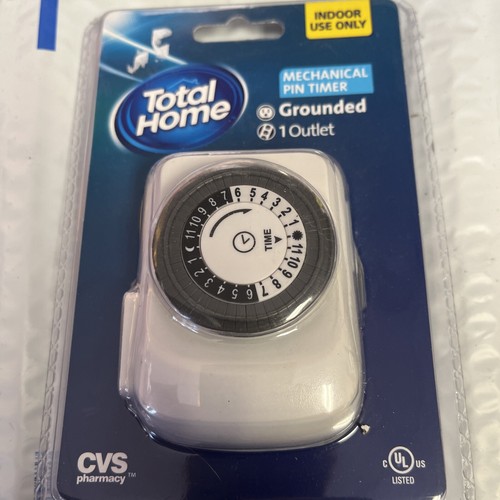CVS TOTAL HOME Indor Grounded 24 HOUR Mechanical Pin Timer /, B12 | eBay