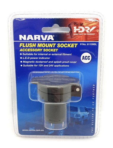 Narva Accessory Socket Heavy-Duty with Magnetic Dust Cover RV 4x4 Socket 81109BL | eBay Australia