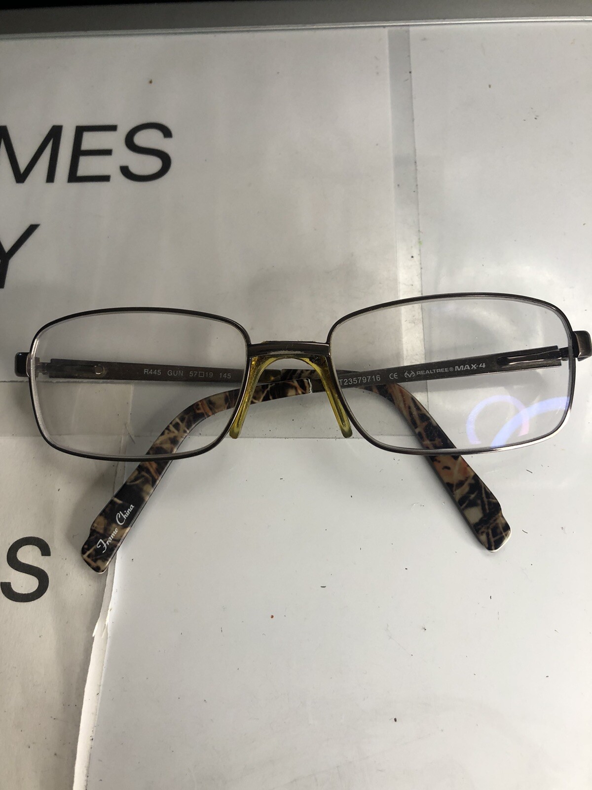 Realtree Max-4 Eyeglasses Frame R445 GUN 57-19-145 Black Half Rim | eBay