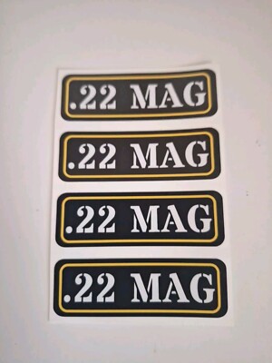 (4) Adhesive Vinyl Sticker Decal Labels For Ammo Ammunition Cans. .22 ...