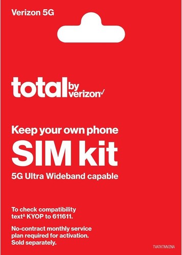 NEW Total Wireless by Verizon Keep Your Own Phone Prepaid 3-in-1 SIM ...