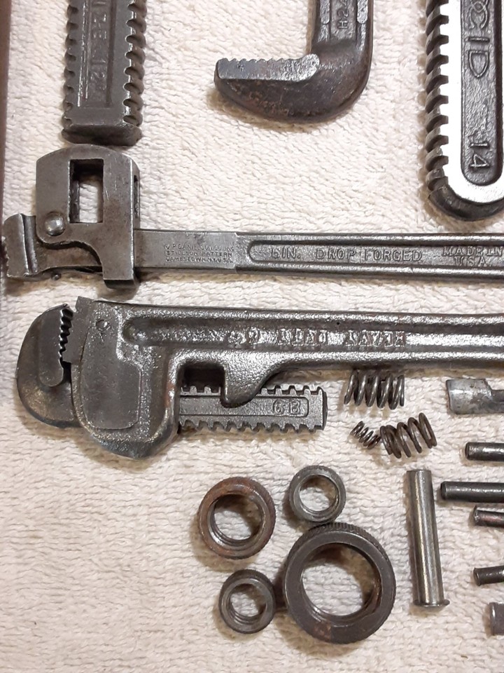 Mixed Lot Pipe Wrench Parts Jaw Heel Jaw RIDGID TRIMO PROTO USHCO ...