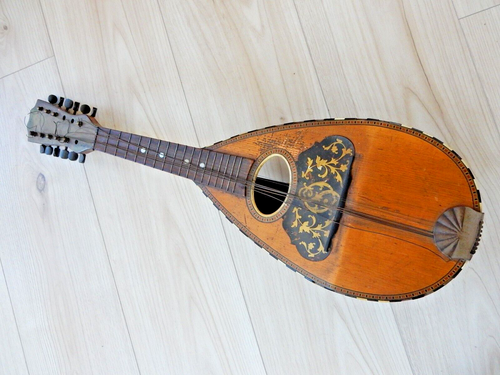 Circa 1900 Antique Oscar Schmidt Bowl Back 12-String Mandriola For ...