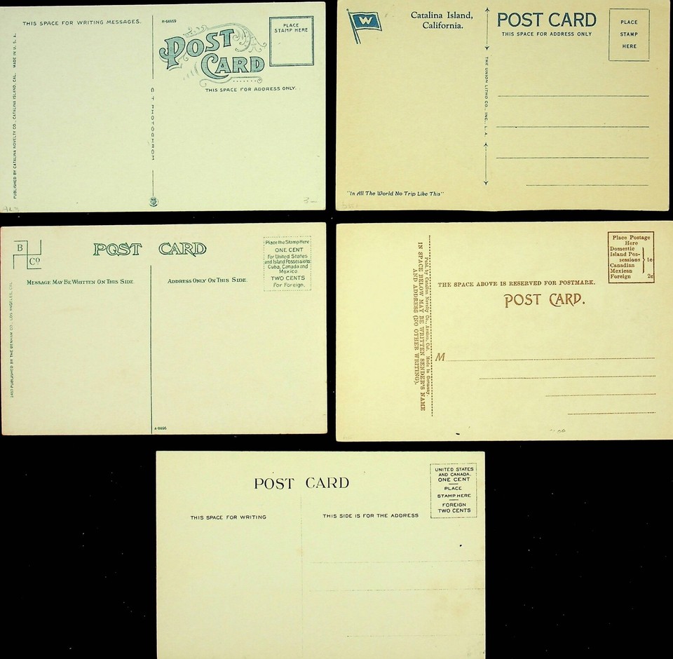 FIVE Vintage Catalina Island, California Boat Postcards - AA-9 | eBay