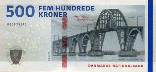2020 Denmark 500 Kroner Banknote. 500 Kroner UNC Bill Note. 500 Kroner ...