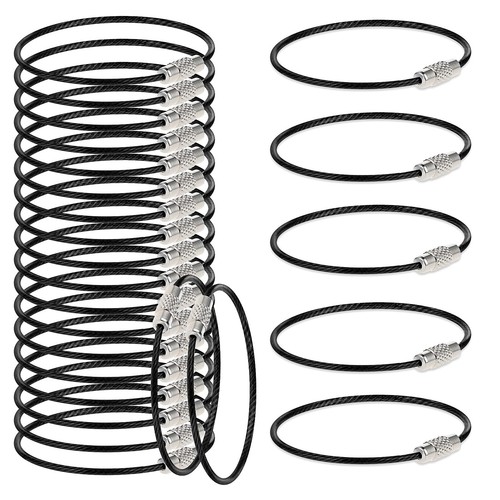 Lot de 21 anneaux métalliques en acier inoxydable pour accrocher des ...