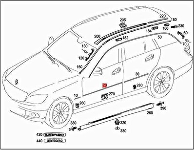 Genuine MERCEDES BBDC S204 W204 Trim strip At door right 2047200280 | eBay