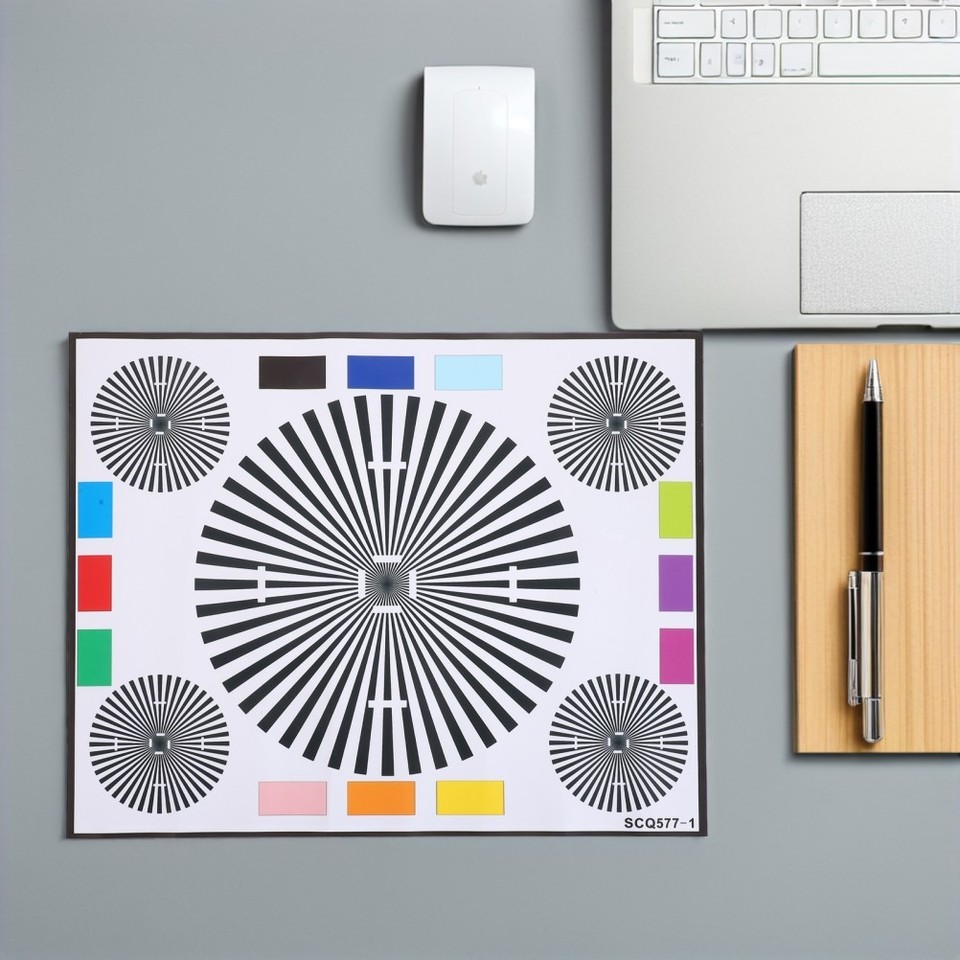 Surveillance Lens Test Card Cctv Color Calibration Chart Camera Focus ...