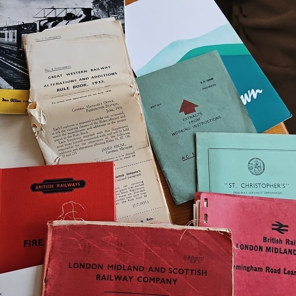 British Railways Ephemera 1930s To 1970s Rules Fire Manual Books London ...
