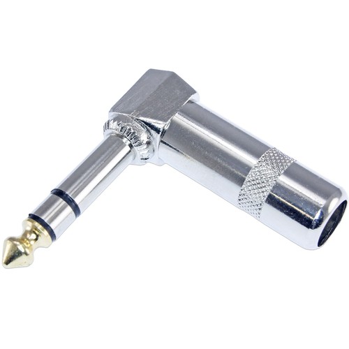 TRS Right Angle 90degree 1/4" STEREO phone phono Plug Connector 6.3mm ...