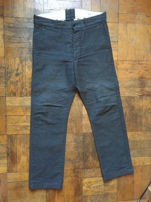 RRL Double RL heavy cotton gray-striped work pants, 36w/29 inseam, VG ...