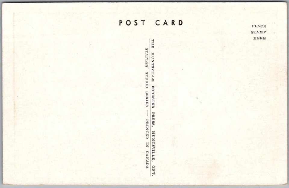 Postcard Huntsville District, Muskoka; Smallest Complete Railroad in ...