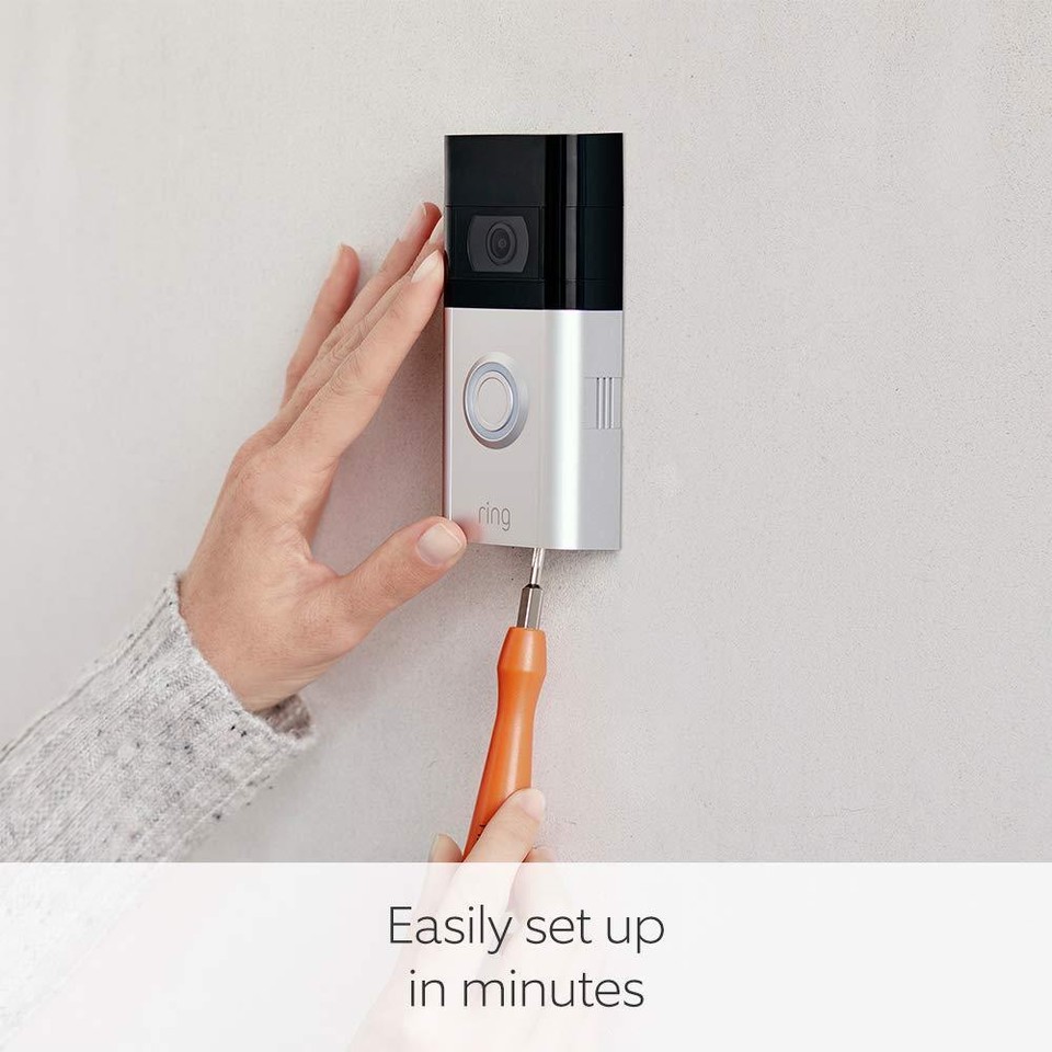 Ring Video Doorbell 3 | 1080p | Wireless Security Doorbell | Silver ...