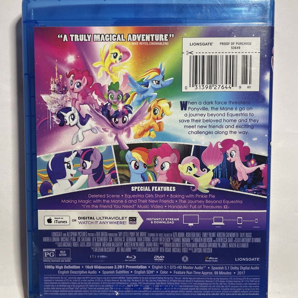 My Little Pony: The Movie (Blu-ray & DVD, 2017) | eBay UK
