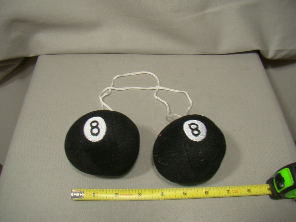 fuzzy 8 ball eight ball mirror decoration fuzzy dice 8 ball hangers hot ...