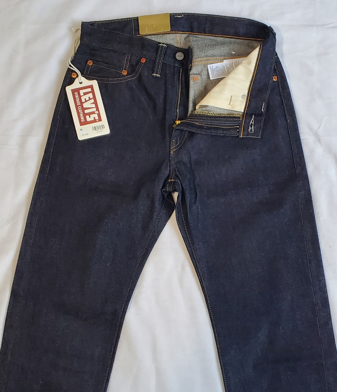 NWT Levis LVC 501ZXX Big E 1954 Selvedge Denim Straight Fit Men Jeans ...