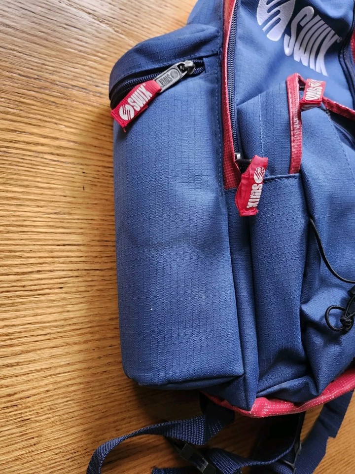 Vintage SWIX Backpack Small Bag Ski Wax Navy Blue Rucksack 16 1/2" x 14 ...