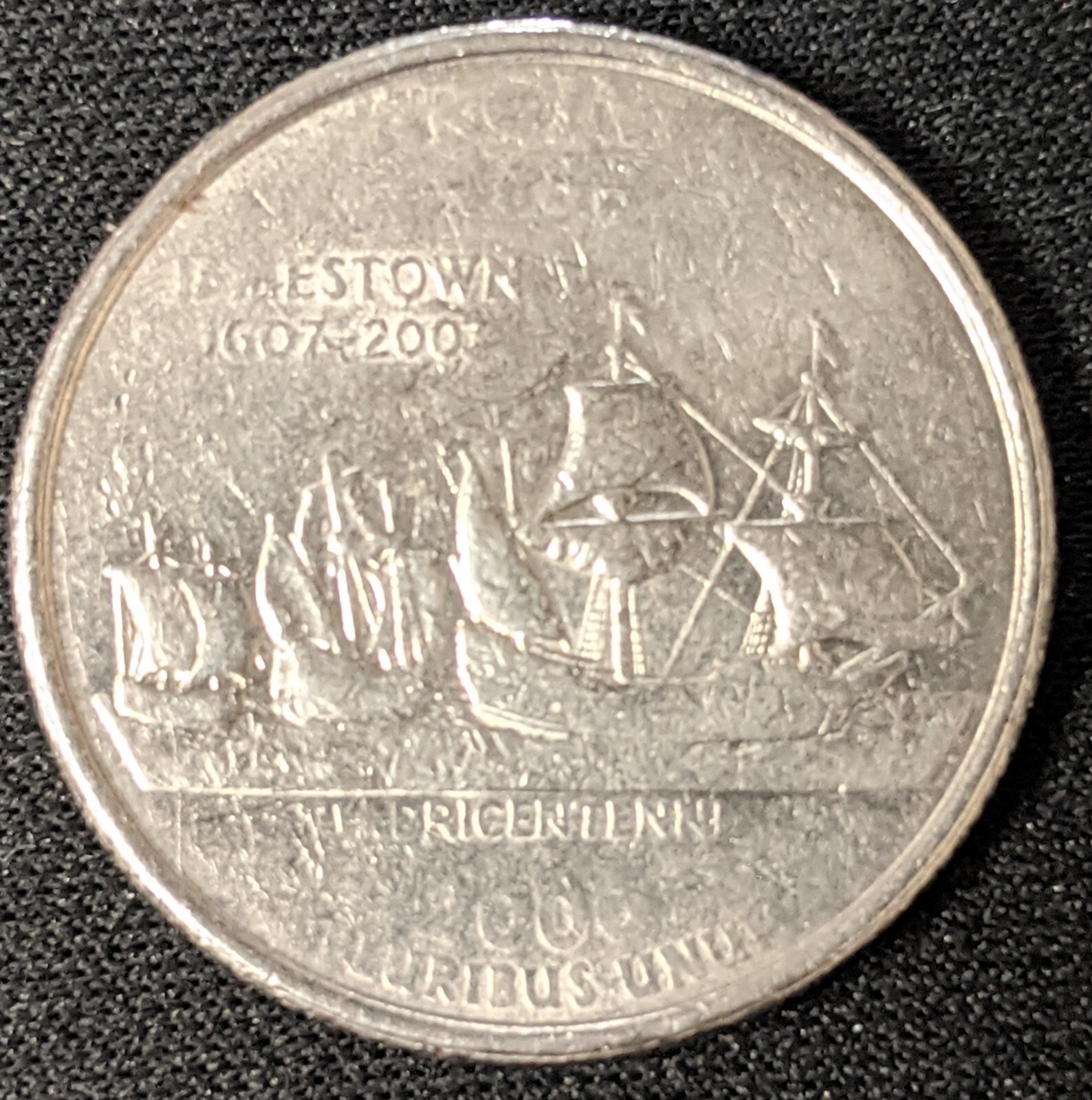 2000 Virginia Quarter Heavy Strike Through Grease Error Obverse and ...