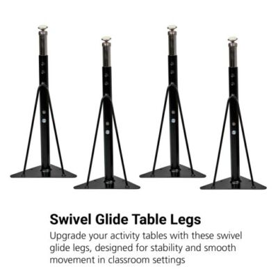 11024-BK Standard Swivel Glide Table Legs for Activity Tables | eBay