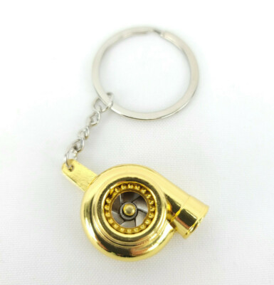 New JDM Boost Anodized Gold Metal Racing Turbo Charger Key Ring ...
